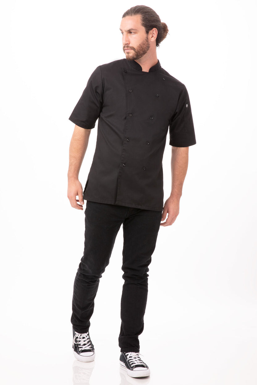 Chef Works Mens Black Chef Shirt